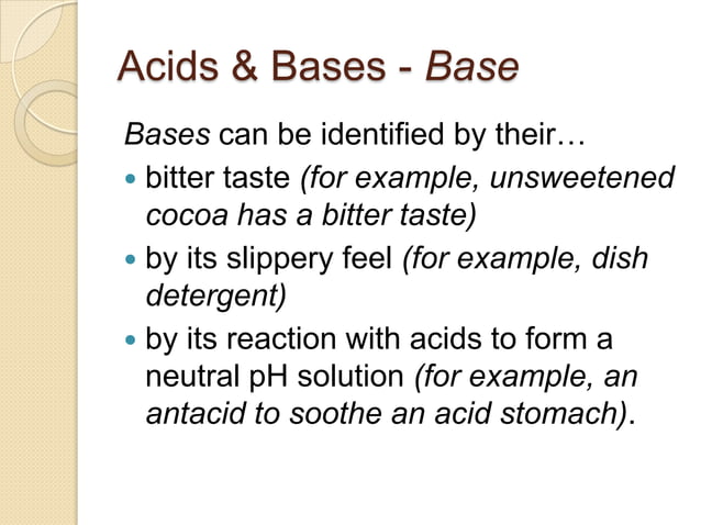 G8 science chemistry - acids & bases | PPTX | Chemistry | Science