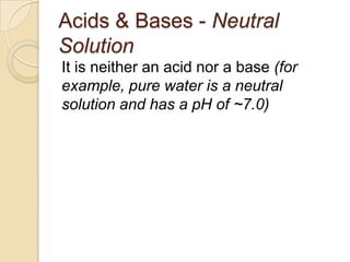 G8 science chemistry - acids & bases | PPTX