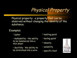 Physical vs. Chemical Properties | PPT