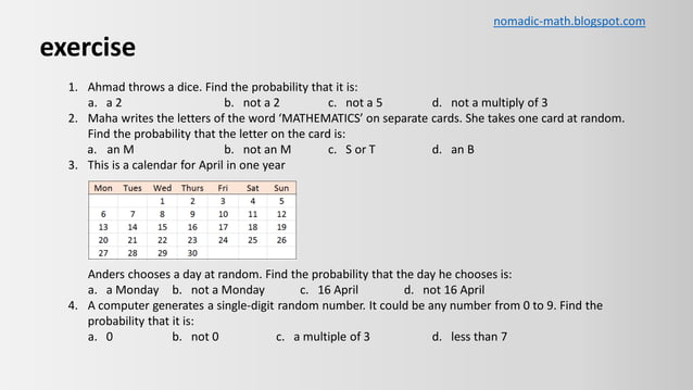 Grade 8 Probability Cambridge [PPT] | PDF