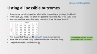 Grade 8 Probability Cambridge [PPT] | PDF