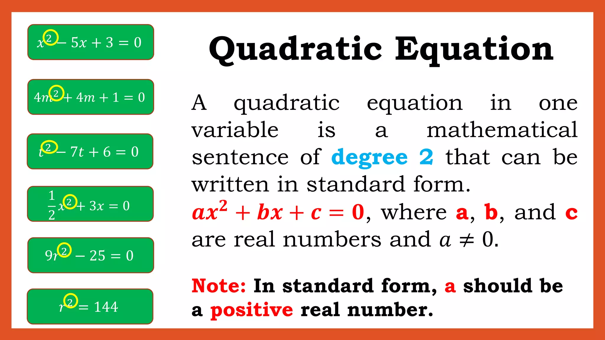 Illustrations of Quadratic Equations | PDF
