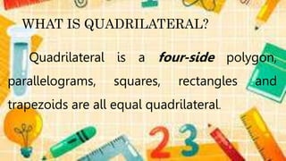 VISUALIZING AND DESCRIBING THE QUADRALATERALS | PPTX
