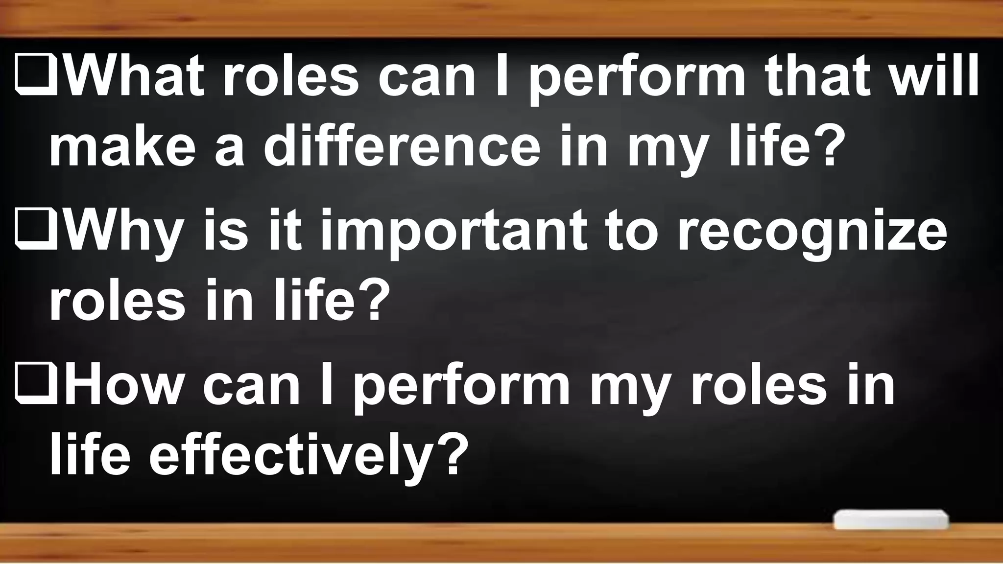 G9 eng-u1-l1-recognizing roles in life | PPTX