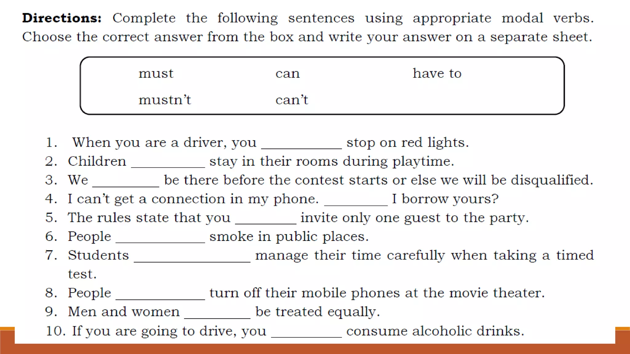 Expressing Permission, Obligation and Prohibition using Modals.pptx