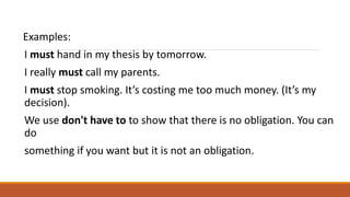 Expressing Permission, Obligation and Prohibition using Modals.pptx