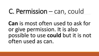 Expressing Permission, Obligation and Prohibition using Modals.pptx
