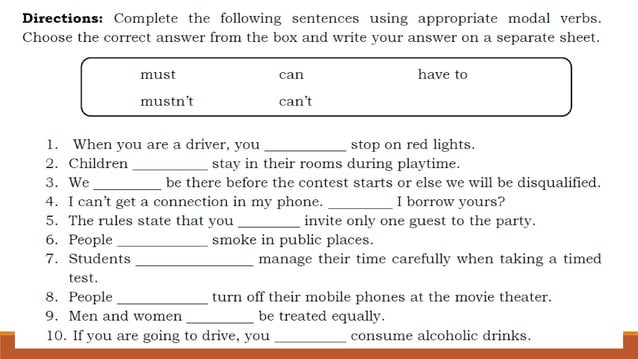 Expressing Permission, Obligation and Prohibition using Modals.pptx