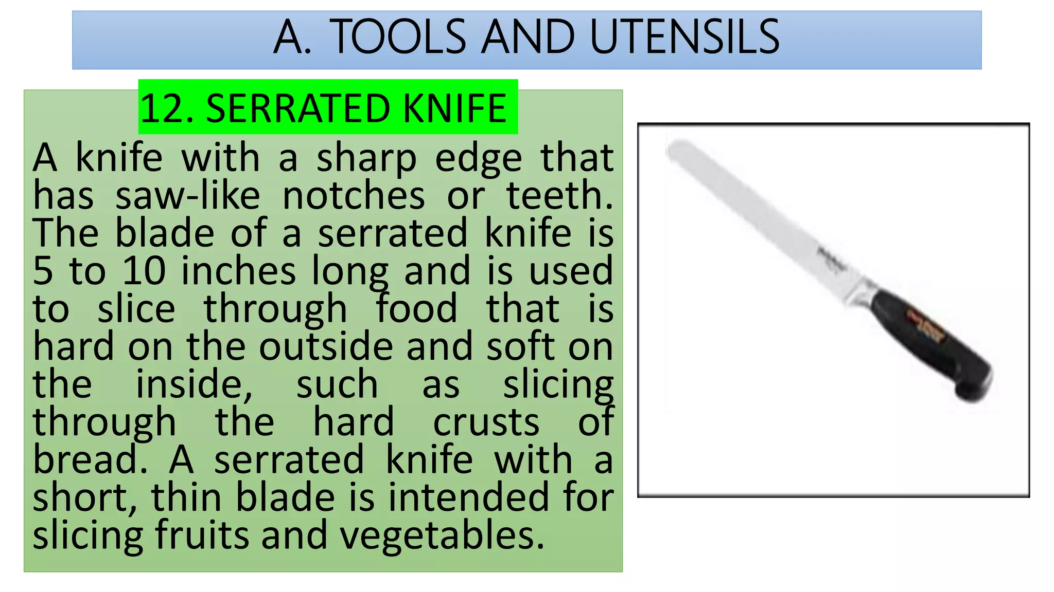Tools, utensils and equipment in preparing sandwiches | PPTX