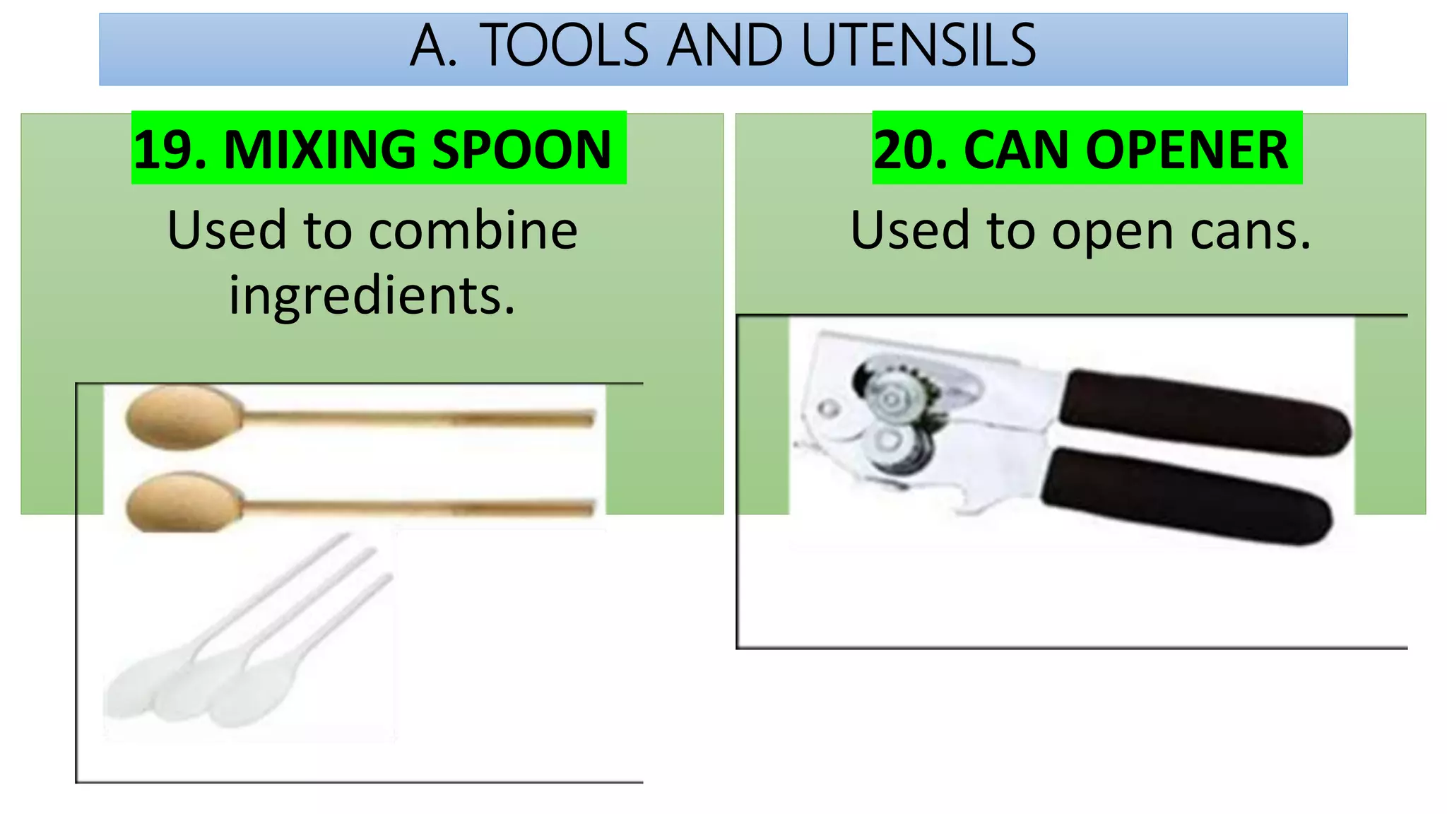 Tools, utensils and equipment in preparing sandwiches | PPTX