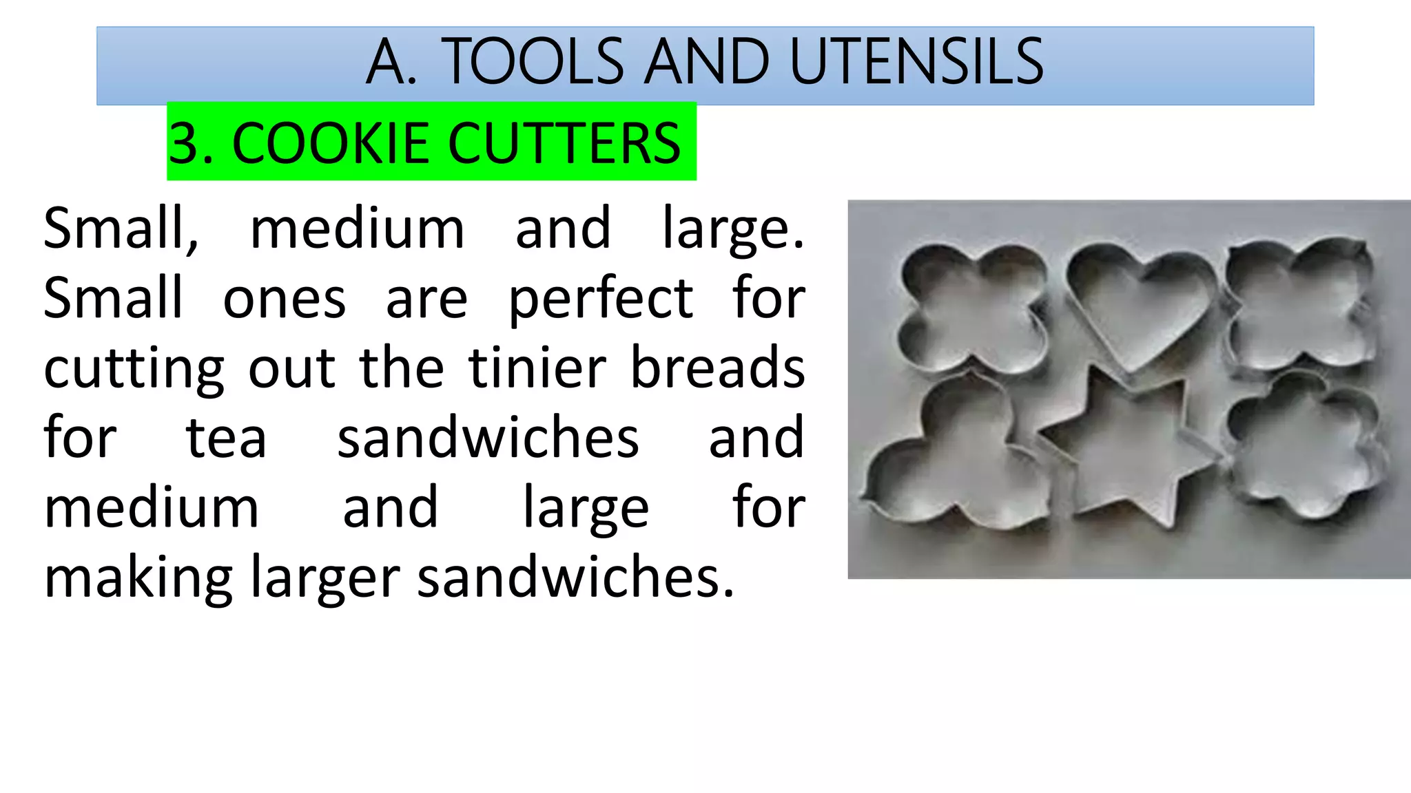 Tools, utensils and equipment in preparing sandwiches | PPTX