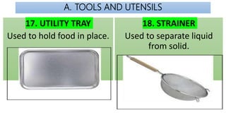 Tools, utensils and equipment in preparing sandwiches | PPTX
