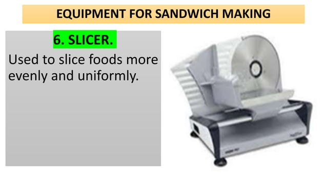 Tools, utensils and equipment in preparing sandwiches | PPTX