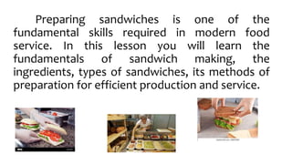 Tools, utensils and equipment in preparing sandwiches | PPTX