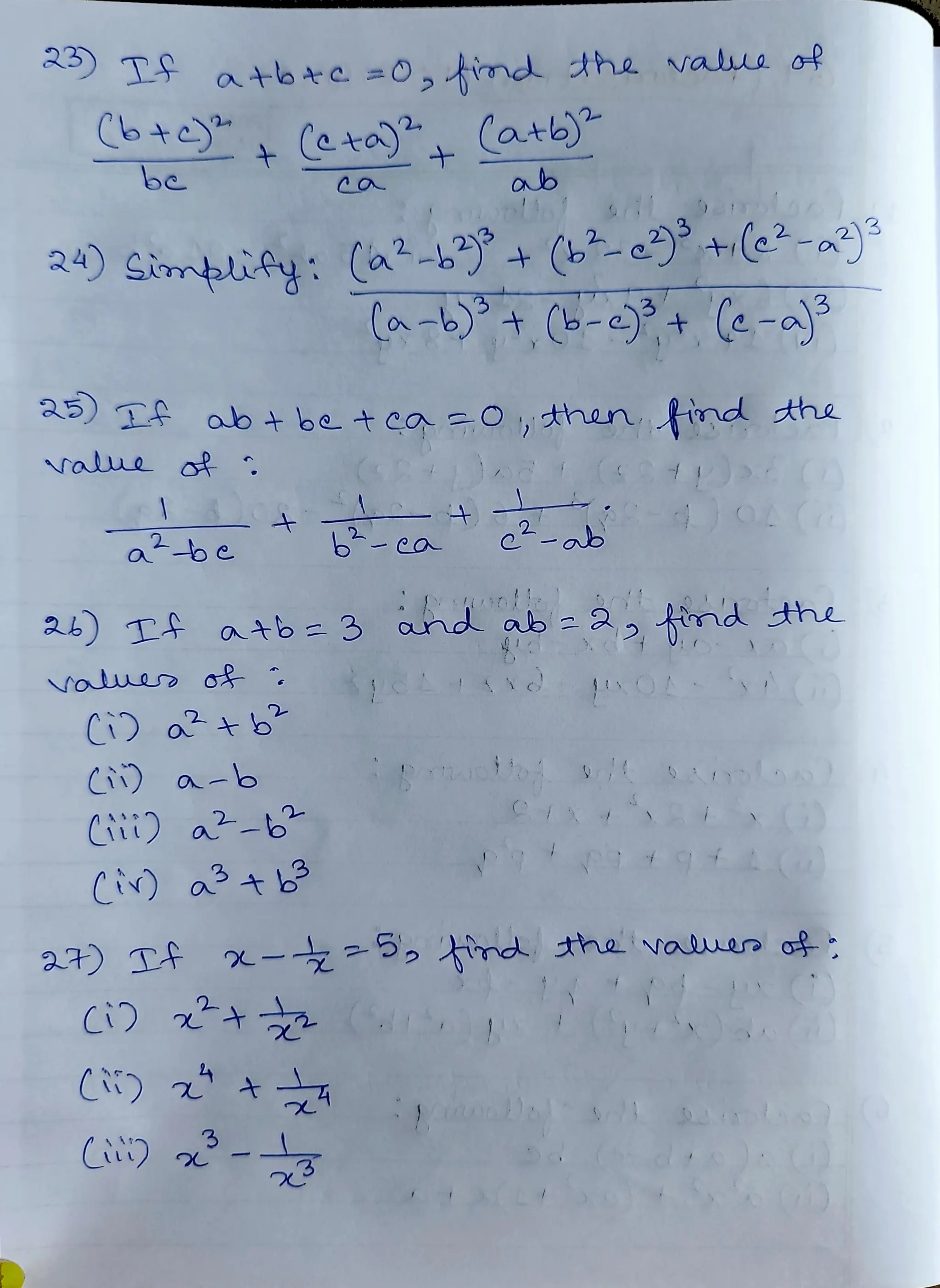 Grade 9 - ICSE - Algebra Expansion - Worksheet (MLA) | PDF