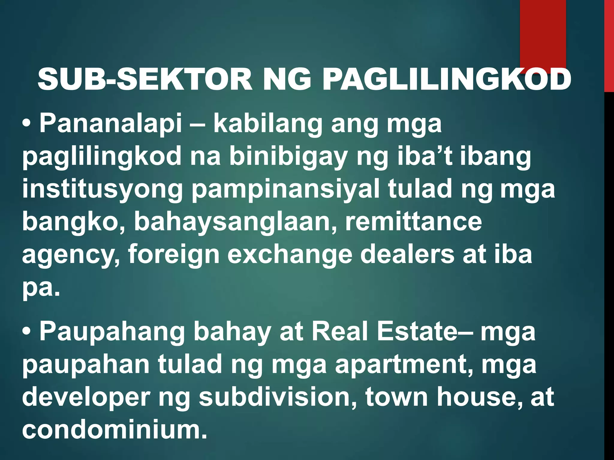 G9 AP Q4 Week 6 Sektor ng Paglilingkod.pptx