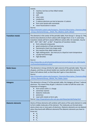 Grade 8 chemistry vocabulary list | PDF