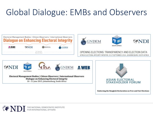 Electoral transparency and open election data - michael mcnulty (ndi) | PPT