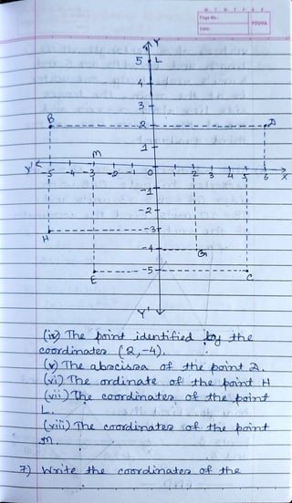 CBSE Grade 9 Mathematics Coordinate Geometry Worksheet (MLA) | PDF