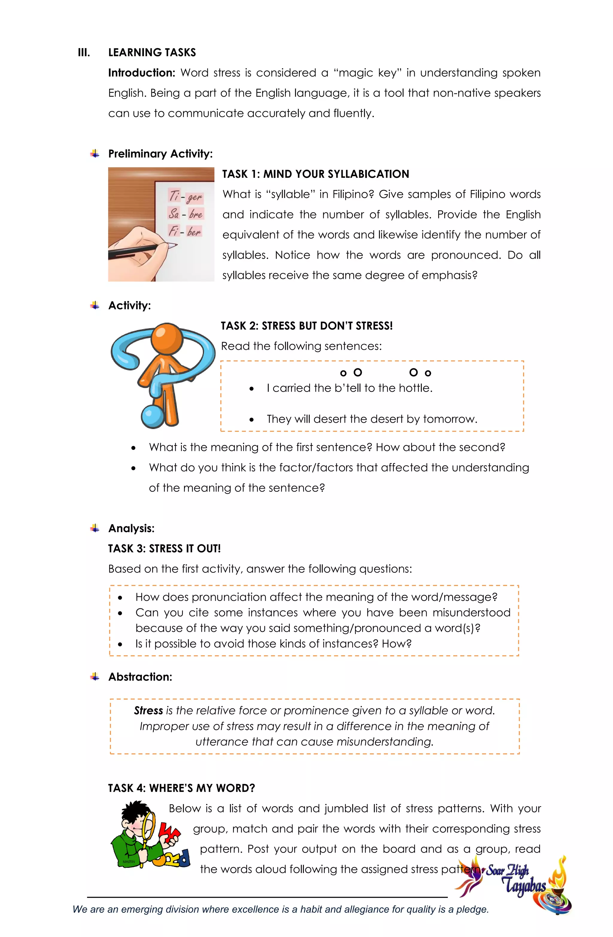 G9 english lesson exemplar 1st quarter | PDF