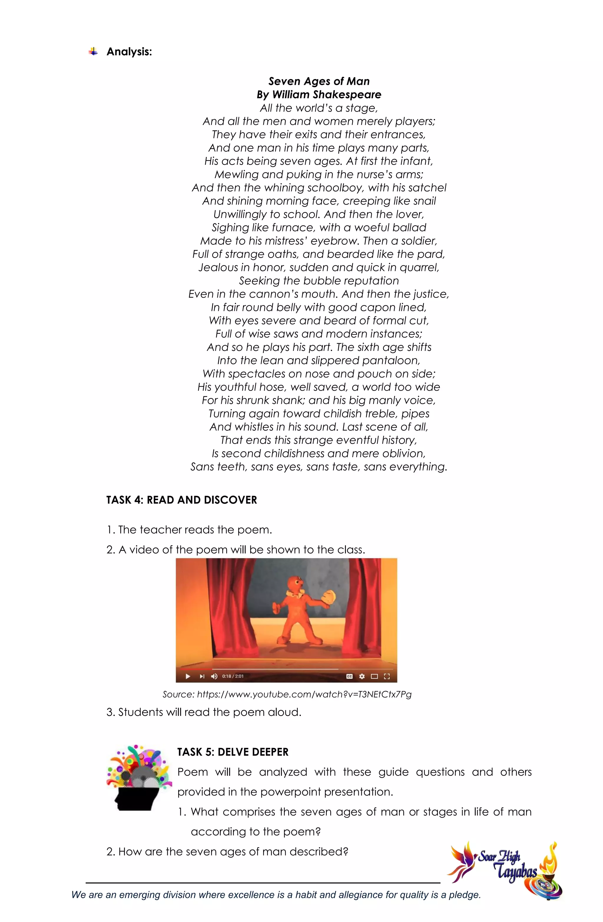 G9 english lesson exemplar 1st quarter | PDF