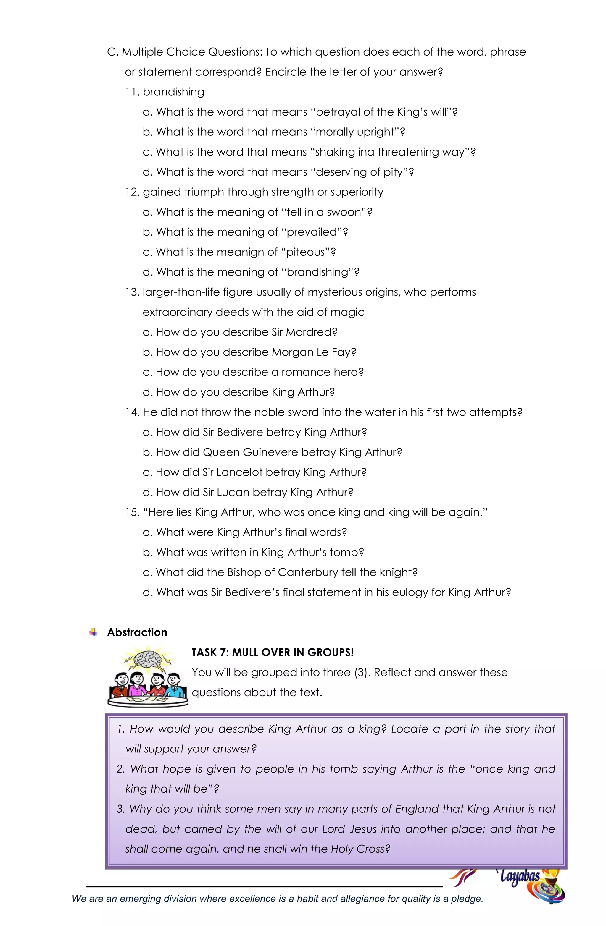 G9 english lesson exemplar 1st quarter | PDF