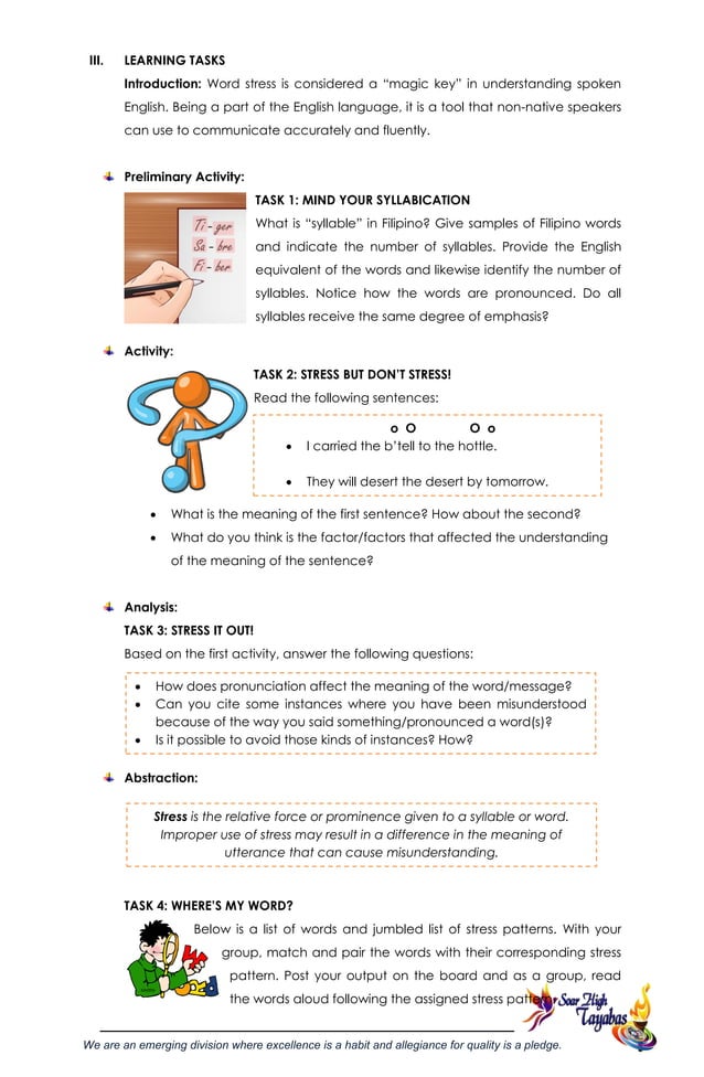 G9 english lesson exemplar 1st quarter | PDF