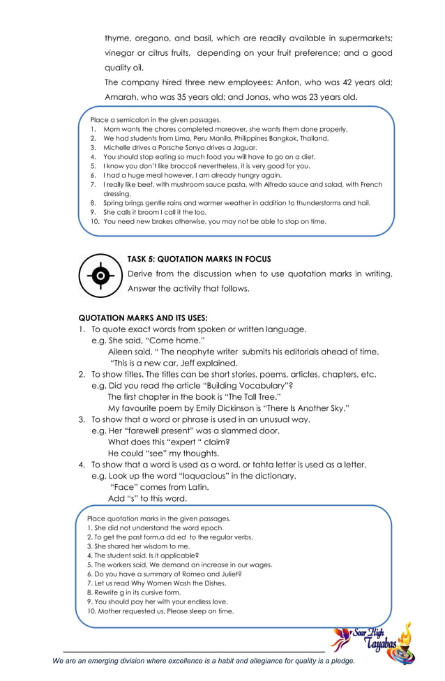 G9 english lesson exemplar 1st quarter | PDF