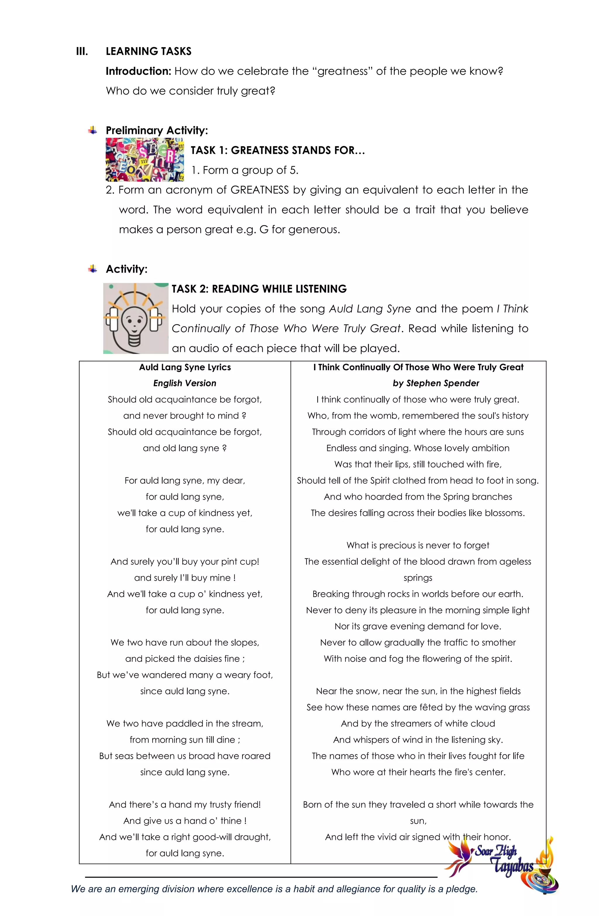 Grade 9 english lesson exemplar 2nd quarter | PDF