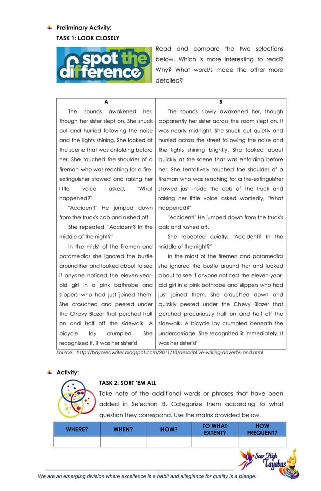 Grade 9 english lesson exemplar 2nd quarter | PDF
