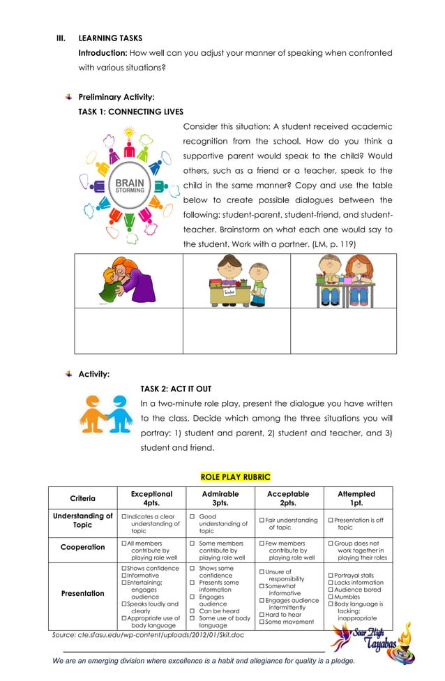 Grade 9 english lesson exemplar 2nd quarter | PDF