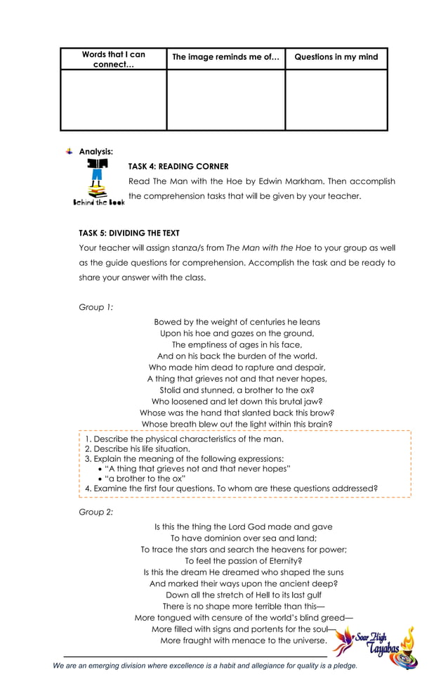 Grade 9 english lesson exemplar 2nd quarter | PDF