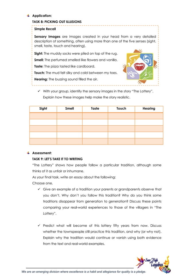 Grade 9 english lesson exemplar 2nd quarter | PDF