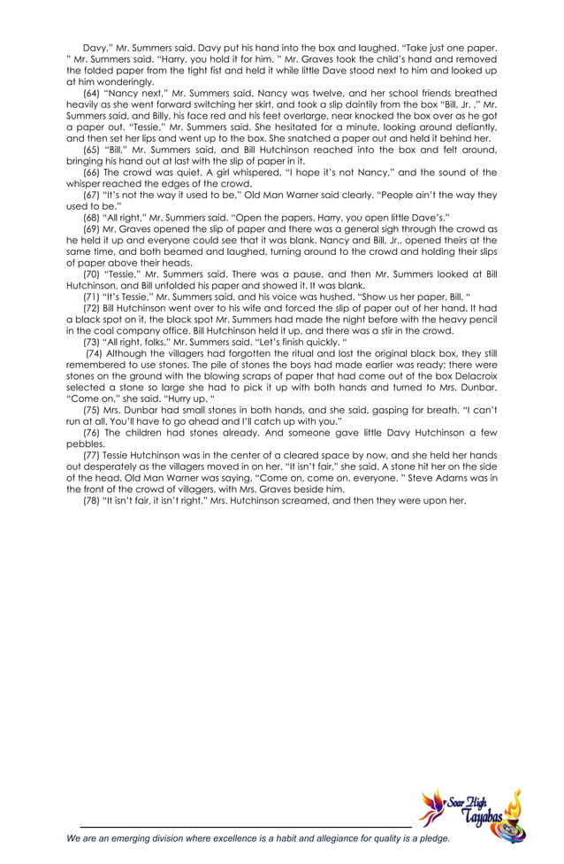 Grade 9 english lesson exemplar 2nd quarter | PDF