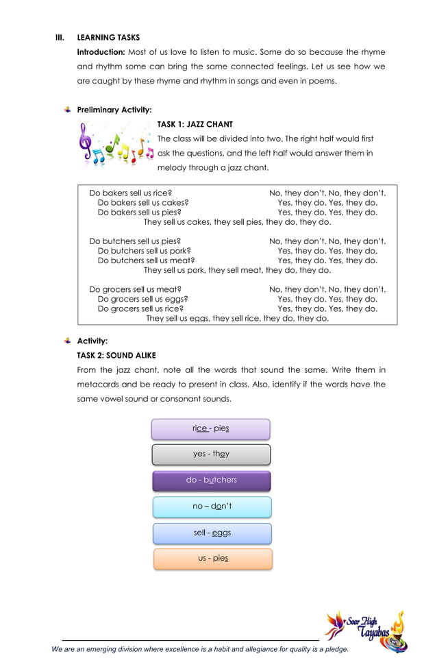 Grade 9 english lesson exemplar 2nd quarter | PDF