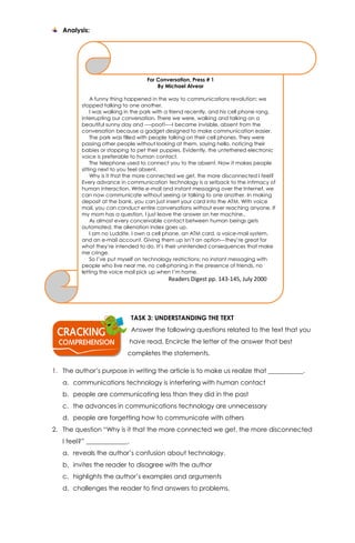 G9 english lesson exemplar 3rd quarter | PDF