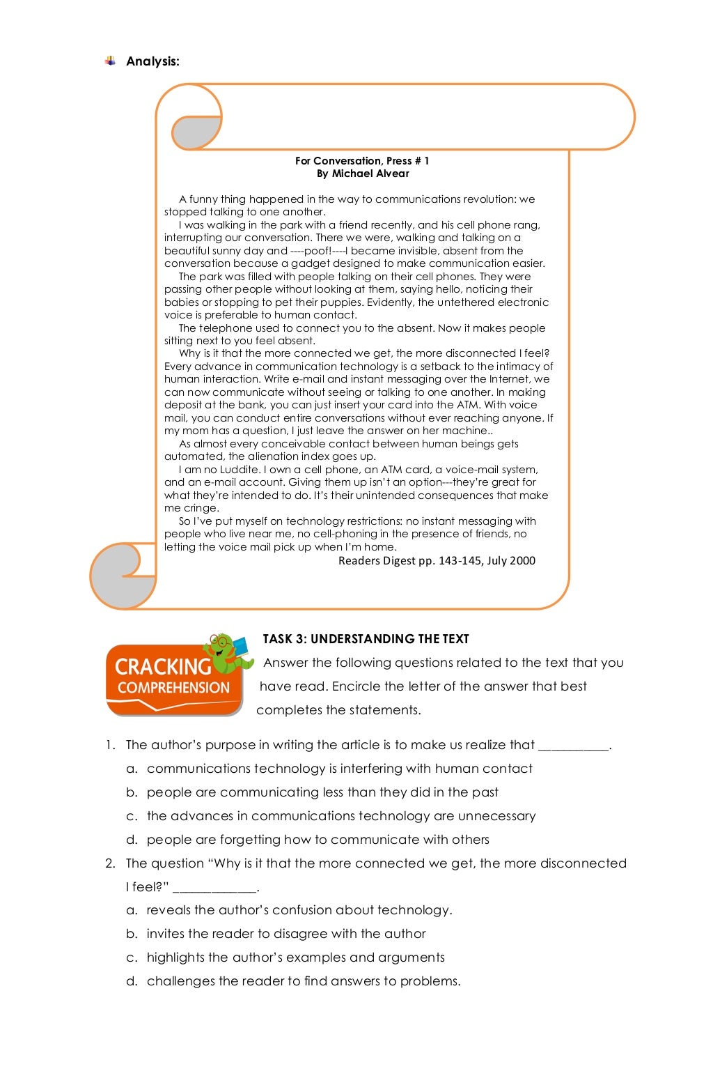 G9 english lesson exemplar 3rd quarter