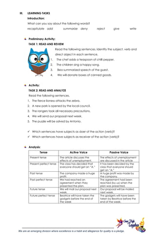Grade 9 english lesson exemplar 4th quarter | PDF