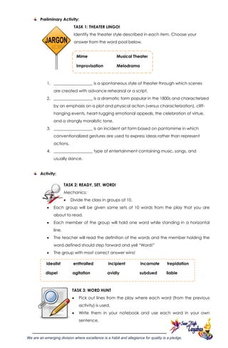 Grade 9 english lesson exemplar 4th quarter | PDF