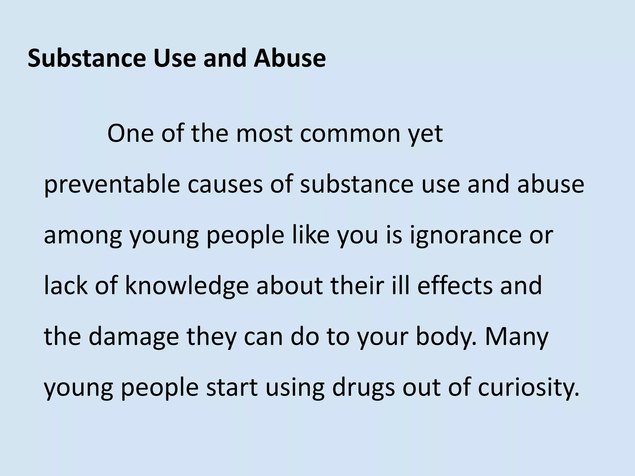 Drugs Substance Use and Abuse | PPTX
