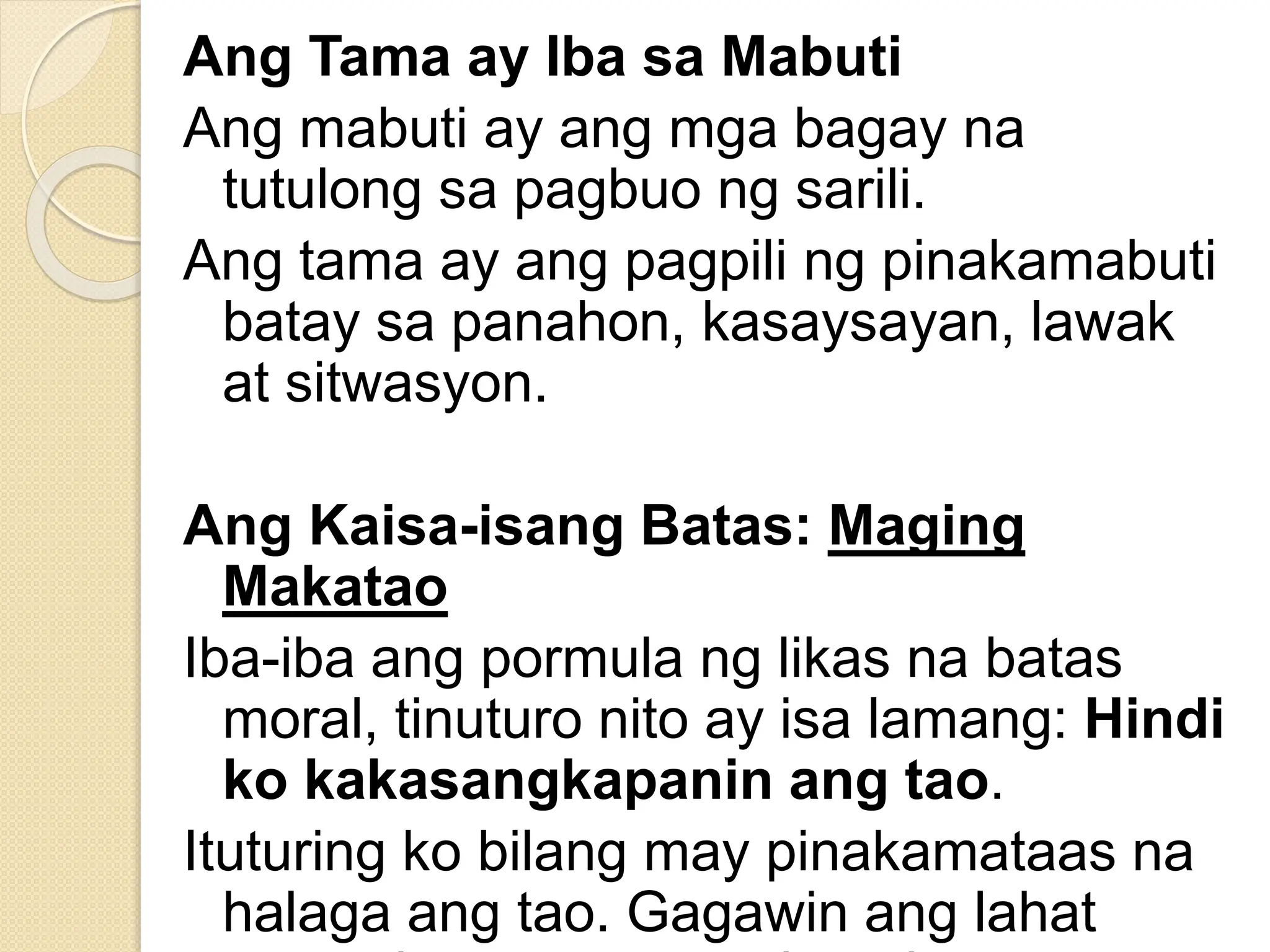 Likas na Batas Moral power point presentation | PPTX