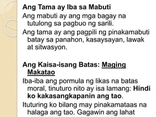 Likas na Batas Moral power point presentation | PPTX