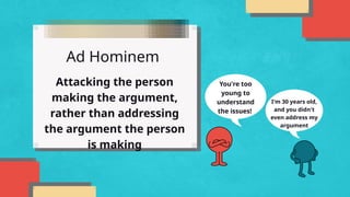 G9 Logical Fallacies Presentation and Lesson | PPTX