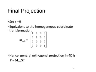 Orthogonal Projection Matrix