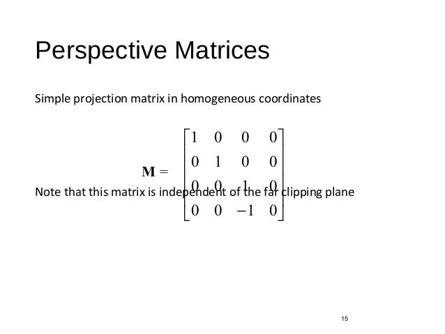 Projection Matrices