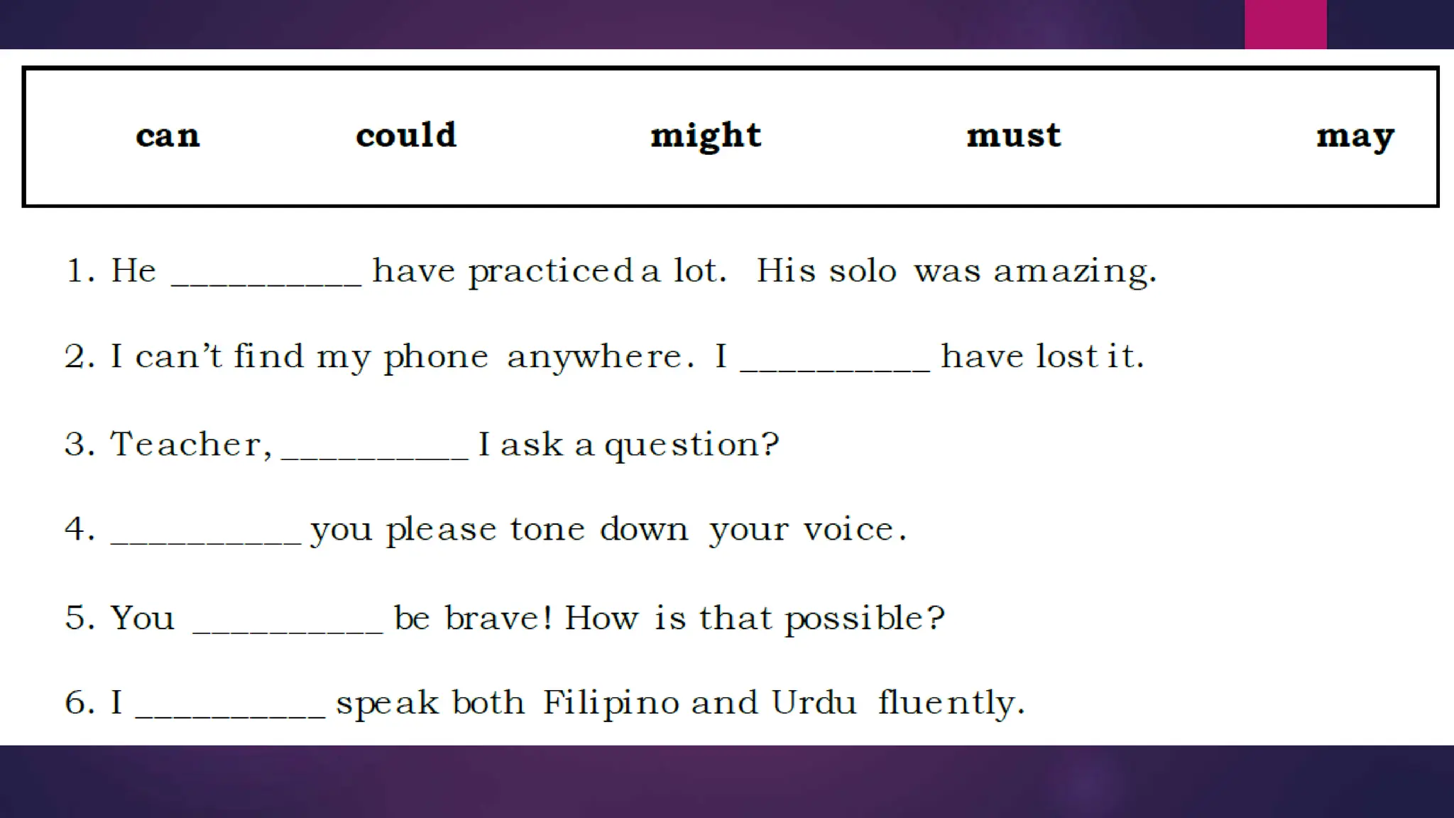 English 9 Quarter 1 MODALS: Prohibition, Obligation and Permission.pptx