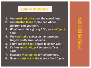 Grade Nine Modal Verbs PowerPoint Presentation | PPTX