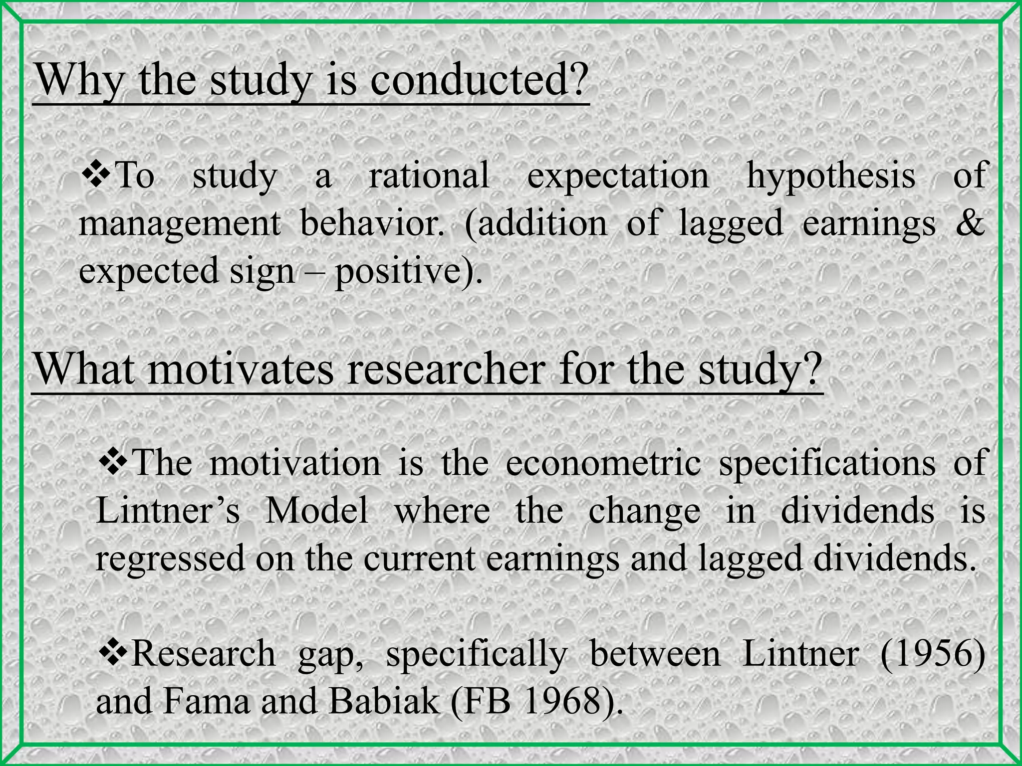 Rational Expectations and The Firm’s Dividend Behavior | PPTX