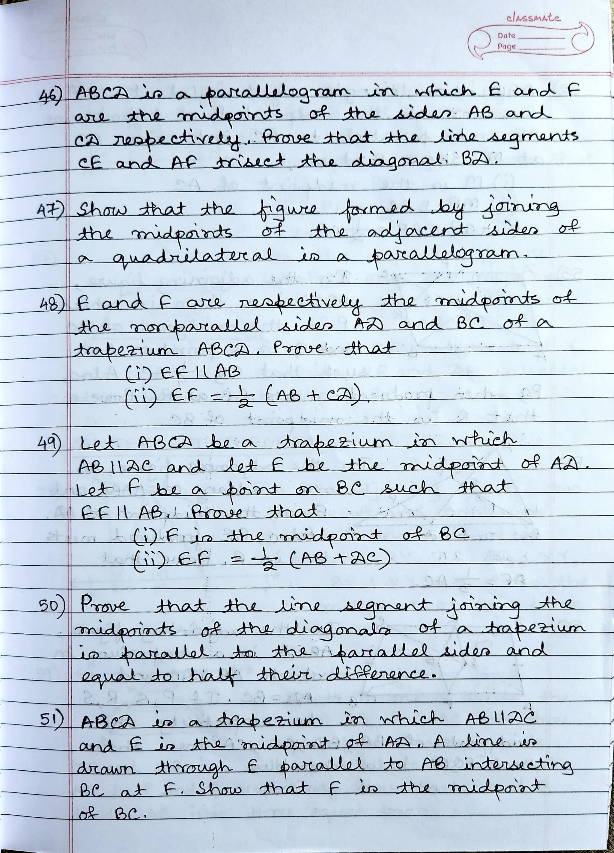 CBSE Grade 9 Mathematics Quadrilaterals Worksheet (RSA) | PDF
