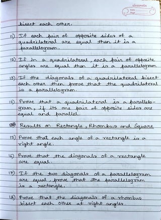 CBSE Grade 9 Mathematics Quadrilaterals Worksheet (RSA) | PDF